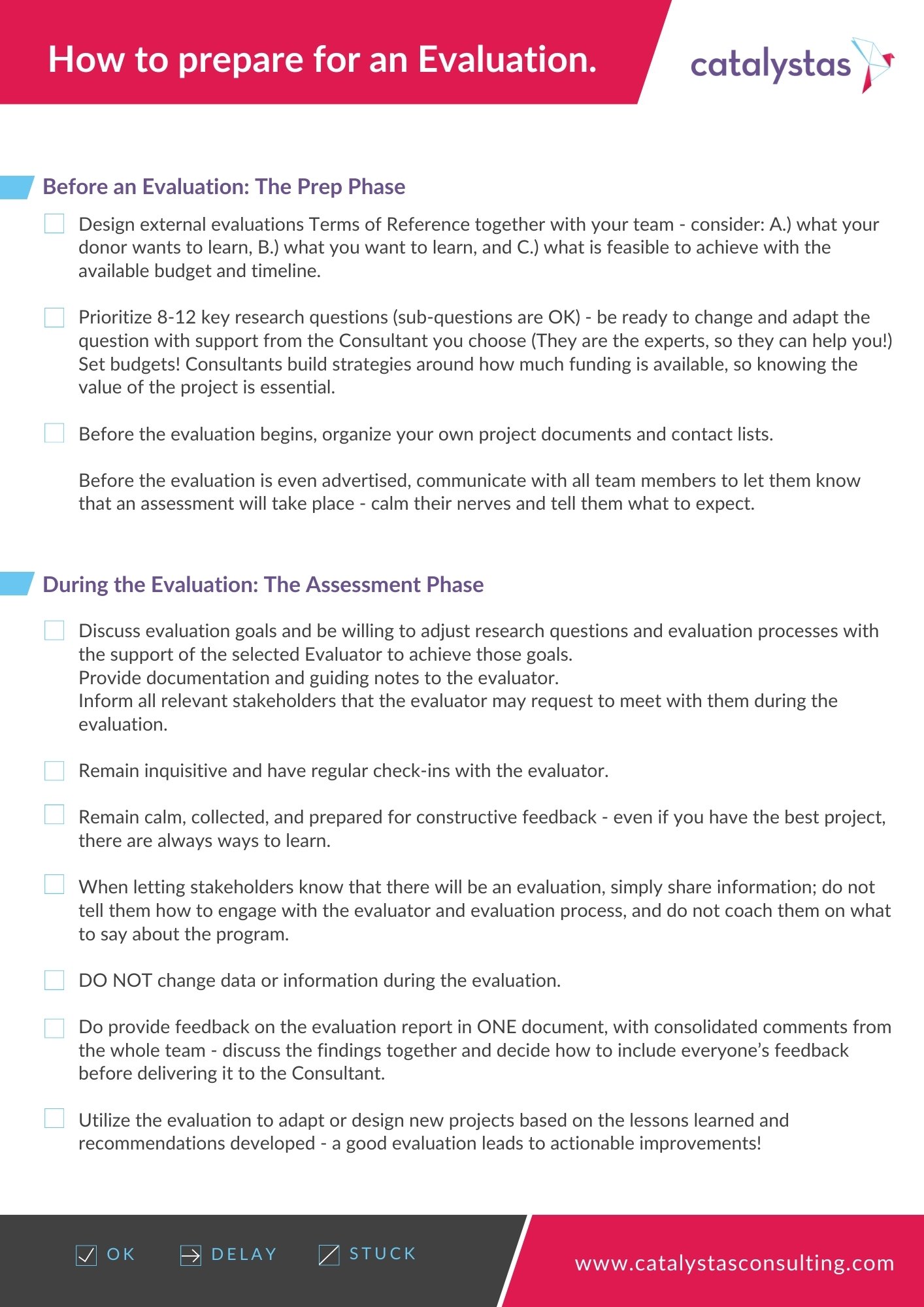 How to prepare for an evaluation - Catalystas Consulting